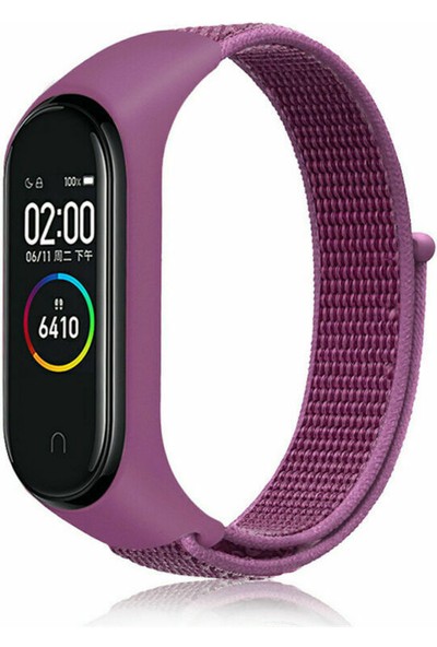 Xiaomi Mi Band 3 4 5 6 Hasır Kumaş Örgü Spor Kordon Kayış