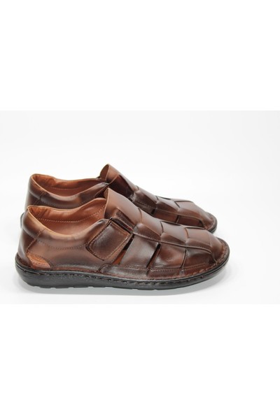 Care Deri Ayarlanabilir Cırtlı Erkek Ayakkabı Sandalet