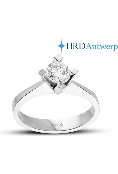 İber G Renk SI2 0.50 Karat Pırlanta Tektaş Yüzük-SYZG003-050HRD