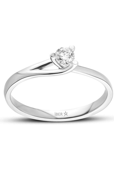 İber Diamond İber G Renk SI2 0.15 Karat Pırlanta Tektaş Yüzük-SYZG001-015