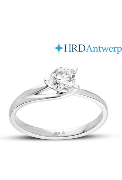 İber E Renk SI2 0.60 Karat Pırlanta Tektaş Yüzük-SYZE001-060HRD