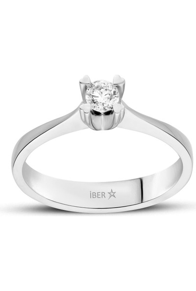 İber F Renk SI2 0.10 Karat Pırlanta Tektaş Yüzük-SYZF010-10