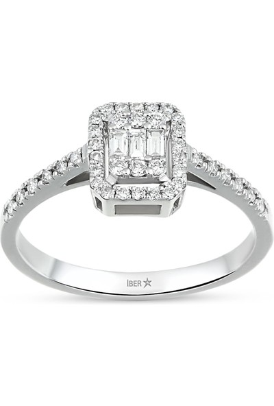 İber 0.31 Karat Pırlanta Taşlı Baget Yüzük PYZ1204