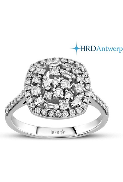 İber Diamond İber F Renk SI 0.69 Karat Pırlanta Taşlı Yüzük - PYZ0961HRD