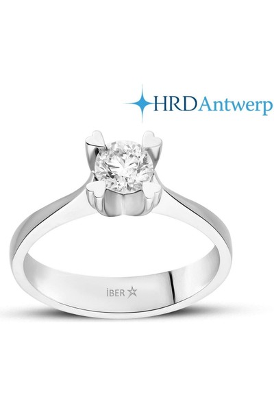 İber E Renk SI2 0.50 Karat Pırlanta Tektaş Yüzük - SYZE010-050HRD