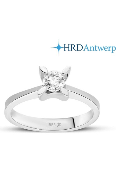 İber G Renk SI2 0.25 Karat Pırlanta Tektaş Yüzük - SYZG011-025HRD