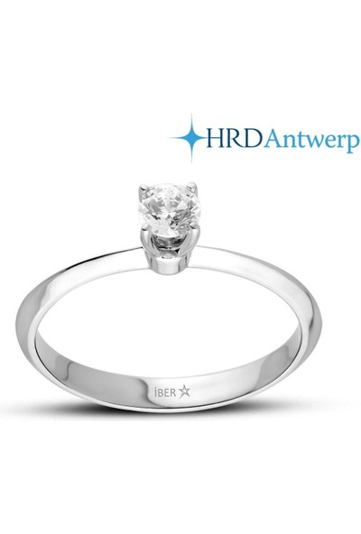 İber F Renk SI2 0.25 Karat Pırlanta Tektaş Yüzük - SYZF012-025HRD