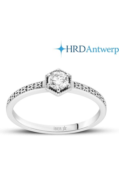 İber Diamond Iber E Renk Sı2 0.40 Karat Pırlanta Tektaş YÜZÜK-SYZE023-040HRD