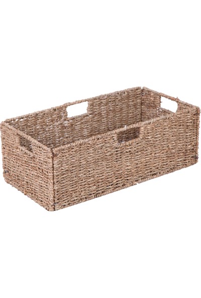 Milena Home Hasır Dikdörtgen Katlanır Sepet Düzenleyici