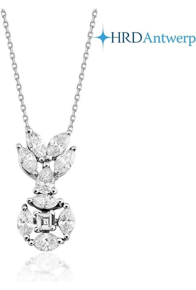 İber Diamond İber F Renk SI 0.46 Karat Pırlanta Taşlı Kolye - PGR0315HRD