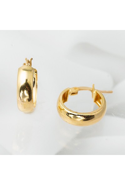 Bilezikci Klasik 1,7 cm Çaplı 22 Ayar Altın Küpe Bilezikci Klasik 1,7 cm Çaplı 22 Ayar Altın Küpe