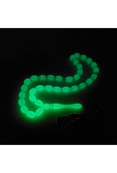 Vip Aksesuar Ahşap Kutulu Kedi Gözü Fosforlu Tesbih