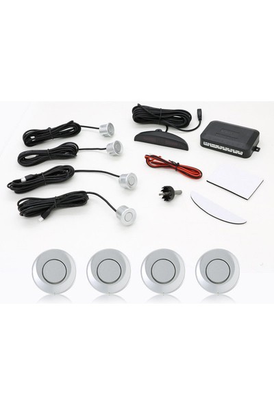 Techmaster Dijital Ekranlı Araç Park Sensörü Ses Ikazlı 4 Sensörlü Gri Techmaster Dijital Ekranlı Araç Park Sensörü Ses Ikazlı 4 Sensörlü Gri