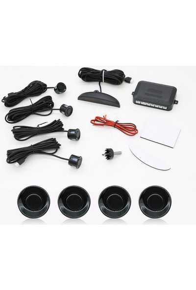 Techmaster Dijital Ekranlı Araç Park Sensörü Ses Ikazlı 4 Sensörlü Siyah Techmaster Dijital Ekranlı Araç Park Sensörü Ses Ikazlı 4 Sensörlü Siyah