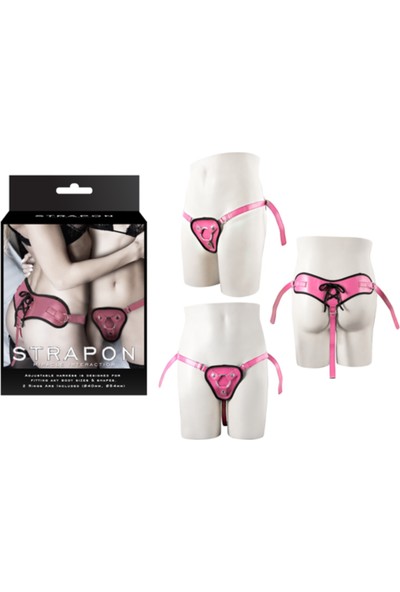 Strapon Belden Bağlamalı Kemer - Pembe Strapon Belden Bağlamalı Kemer - Pembe