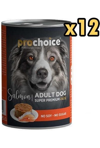 Pro Choice Adult Somonlu Yetişkin Köpek Konservesi 400 gr x 12 Pro Choice Adult Somonlu Yetişkin Köpek Konservesi 400 gr x 12