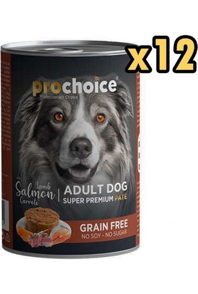 Pro Choice Kuzu Somon ve Havuçlu Yetişkin Köpek Konservesi 400 gr x 12 Pro Choice Kuzu Somon ve Havuçlu Yetişkin Köpek Konservesi 400 gr x 12