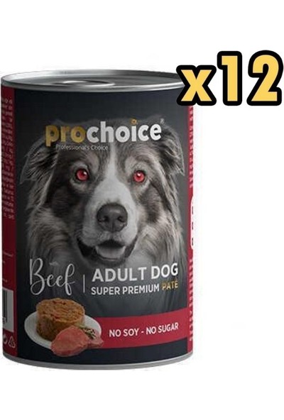 Pro Choice Adult Biftekli Yetişkin Köpek Konservesi 400 gr x 12