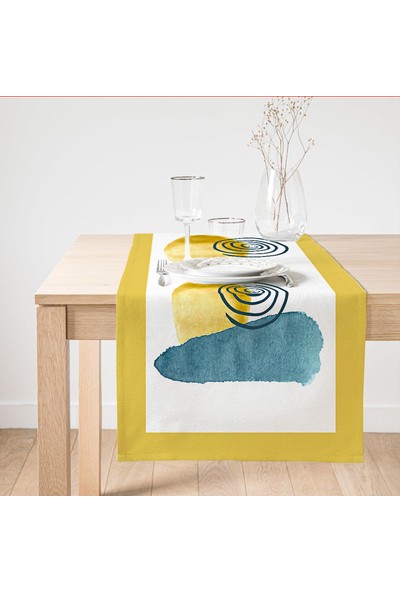 Real Homes Realhomes Özel Tasarım Dijital Baskılı Modern Süet Runner