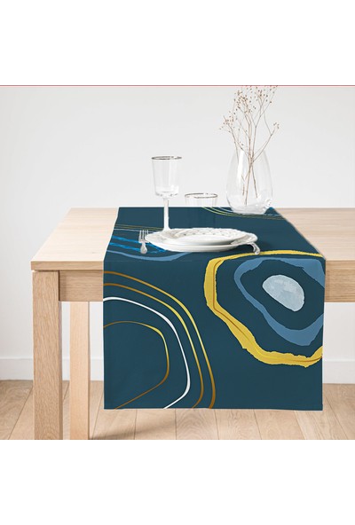 Real Homes Realhomes Özel Tasarım Dijital Baskılı Modern Süet Runner