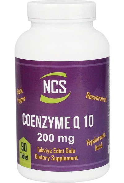 Ncs Coenzyme Q-10 200 Mg Resveratrol Hyaluronic Acid Black Pepper Koenzim 90 Tablet Ncs Coenzyme Q-10 200 Mg Resveratrol Hyaluronic Acid Black Pepper Koenzim 90 Tablet