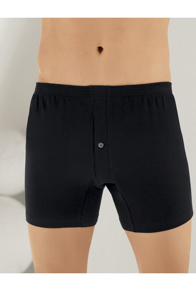 Şahinler 6 Lı Paket Şahinler Penye Erkek Boxer Siyah ME010