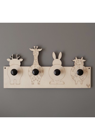 Wodan Design Çocuk Odası Ahşap Sevimli Dostlar Askı Wodan Design Çocuk Odası Ahşap Sevimli Dostlar Askı