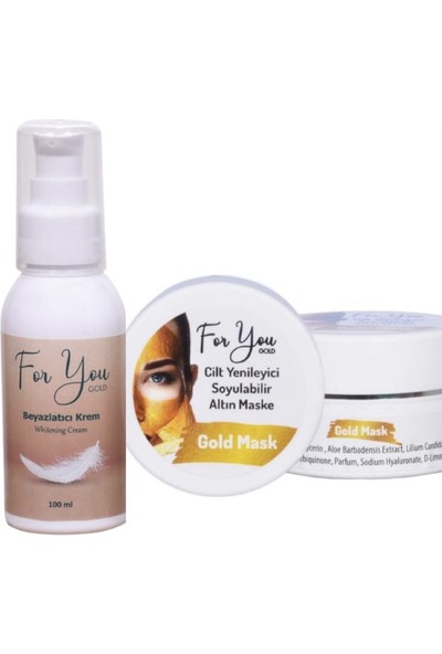 For You Gold Beyazlatıcı Krem + Altın Maske Kırışıklık Yaşlanma Karşıtı Anti Aging For You Gold Beyazlatıcı Krem + Altın Maske Kırışıklık Yaşlanma Karşıtı Anti Aging