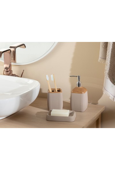 English Home Adela Banyo Seti Kahve