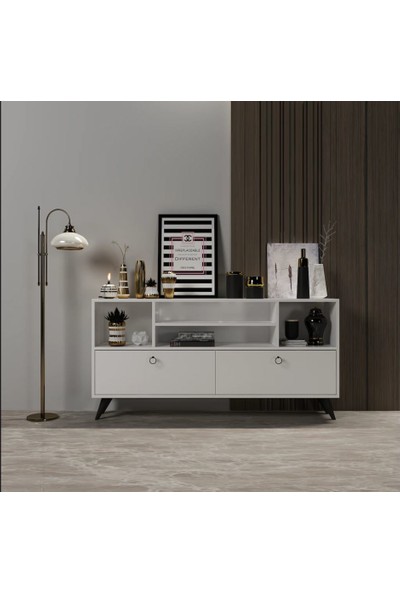 Zerka Concept Leon Konsol Tv Sehpası Beyaz
