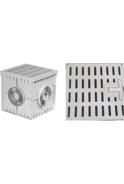 Lüxwares 40X40 cm Plastik Rögar Kutusu+Yağmur Izgaralı Kapak Lüxwares 40X40 cm Plastik Rögar Kutusu+Yağmur Izgaralı Kapak