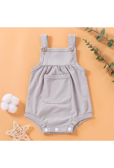 Little Honey Bunnies Gri Romper Little Honey Bunnies Gri Romper