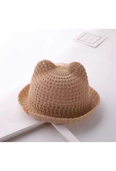 Little Honey Bunnies Kulaklı Bej Şapka