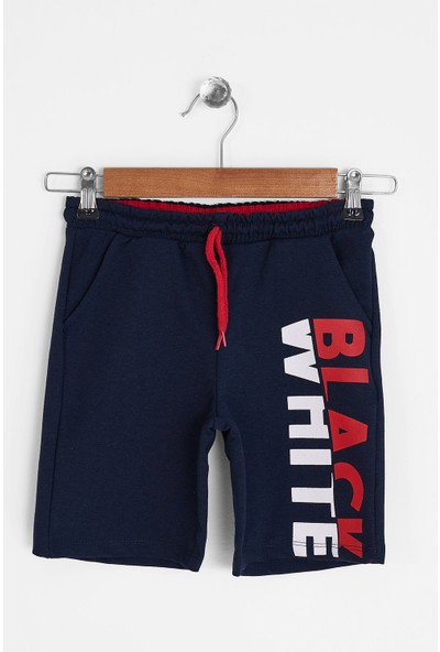 Zepkids Erkek Çocuk Kapri Black White Baskılı 6-9 Yaş Zepkids Erkek Çocuk Kapri Black White Baskılı 6-9 Yaş