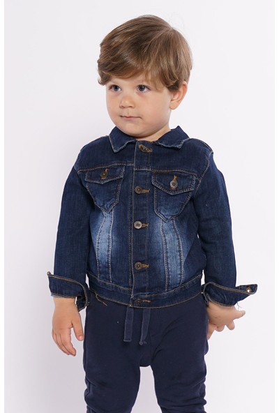 Zepkids Erkek Çocuk Kot Ceket Likralı 3-12 Yaş