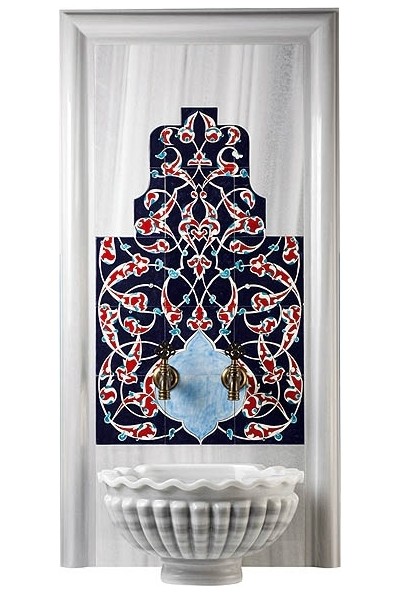 Armada Çini 60 x 105 El Dekoru Rumi Türk Hamamı Iznik Çini Pano Armada Çini 60 x 105 El Dekoru Rumi Türk Hamamı Iznik Çini Pano