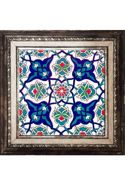 Armada Çini 20 x 20 cm Ac 27 Kütahya Çini Rumi Desenli Iznik Çini Karo