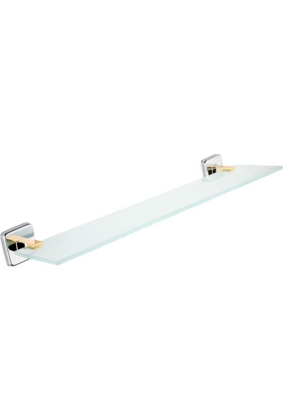 Monavit Ivory 50 cm Ayna Önü Altın Gold Pirinç Cam Etajer A10301