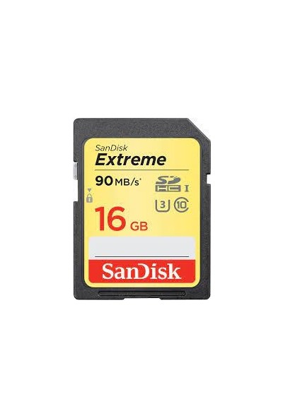 Sandısk 16GB SDSDXNE-016G-GNCI2 Extreme Sd Kart 16GB 90MB/S Sandısk 16GB SDSDXNE-016G-GNCI2 Extreme Sd Kart 16GB 90MB/S