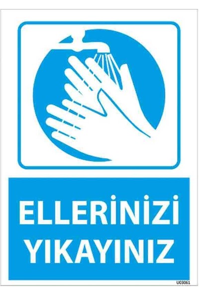 Taroks Ellerinizi Yıkayınız Uyarı Levhası U03061