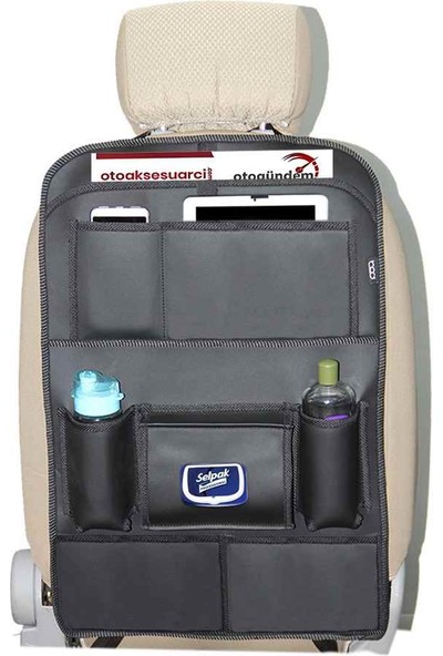 Bod Oto Koltuk Arkası Deri Eşya Düzenleyici Araç Içi Organizer