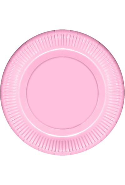 Partijet Pembe Makaron Karton Tabak 23 cm 8'li Partijet Pembe Makaron Karton Tabak 23 cm 8'li
