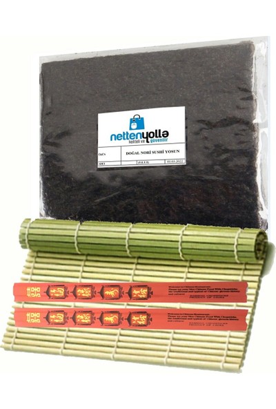 Nettenyolla Sushi Nori Yosunu + Sushi Matı Nettenyolla Sushi Nori Yosunu + Sushi Matı
