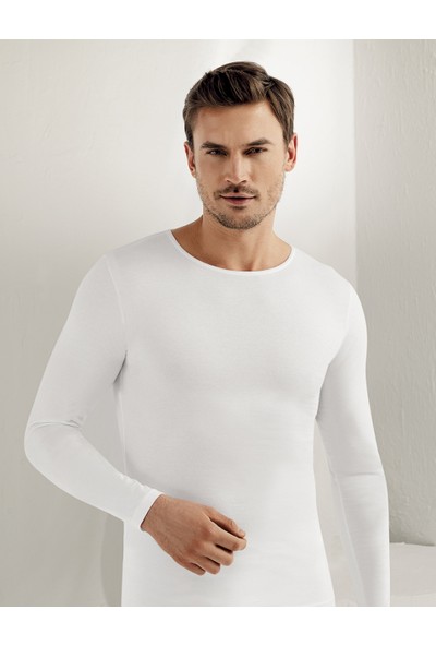 Şahinler Erkek Beyaz Uzun Kollu Likralı Süprem Atlet ME070 Şahinler Erkek Beyaz Uzun Kollu Likralı Süprem Atlet ME070