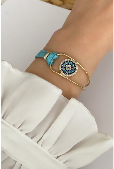 ÇLK Accessories Zirkon Taşlı Nazar Boncuk Bileklik