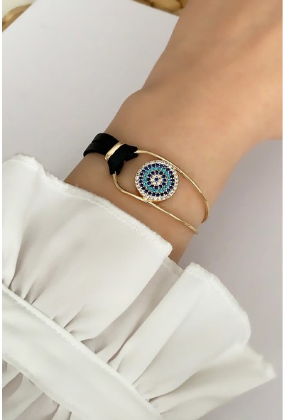 ÇLK Accessories Zirkon Taşlı Nazar Boncuk Bileklik