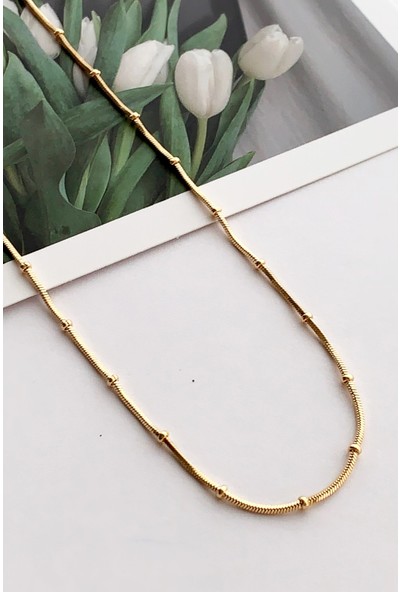 ÇLK Accessories Özel Seri Yılan Topçuk Zincir Kolye