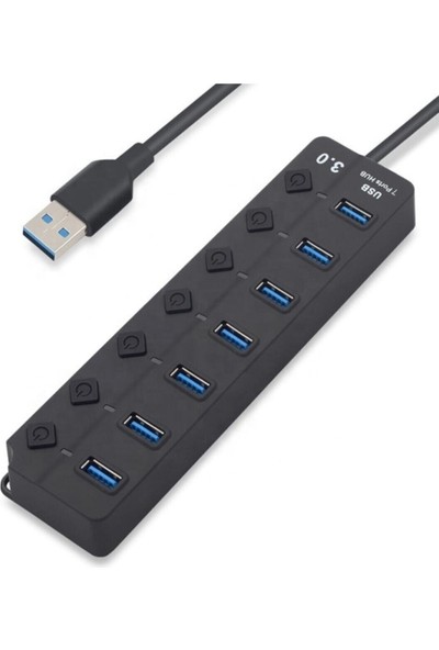 PSGT 7 Port USB 3.0 Çoğaltıcı Çoklayıcı Hub Işıklı On / Off Tuşlu PSGT 7 Port USB 3.0 Çoğaltıcı Çoklayıcı Hub Işıklı On / Off Tuşlu