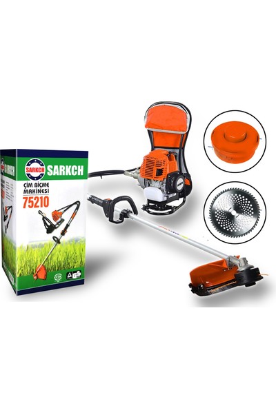 Sarkch 2.5 Hp X-Torq Teknology Sırt Tipi Motorlu Ot Biçme Çalı Tırpanı Çim Biçme Makinesi