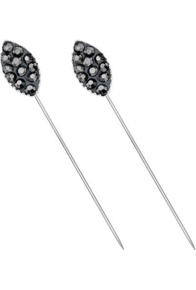 Fsg Takı Antrasit Gümüş Eşarp Iğnesi